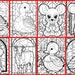 Stained Glass Coloring Pages Animal Theme 30 Designs Pack2 - Etsy
