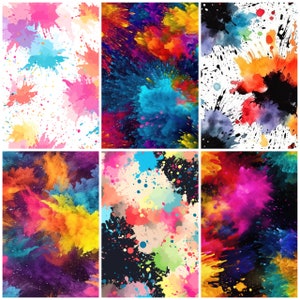 Exploding Paint Illustrations, 21 Patterns, Seamless - Etsy