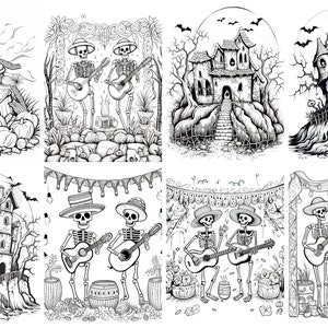 Adult and Teen Halloween Coloring Pages - 40 Designs - Etsy