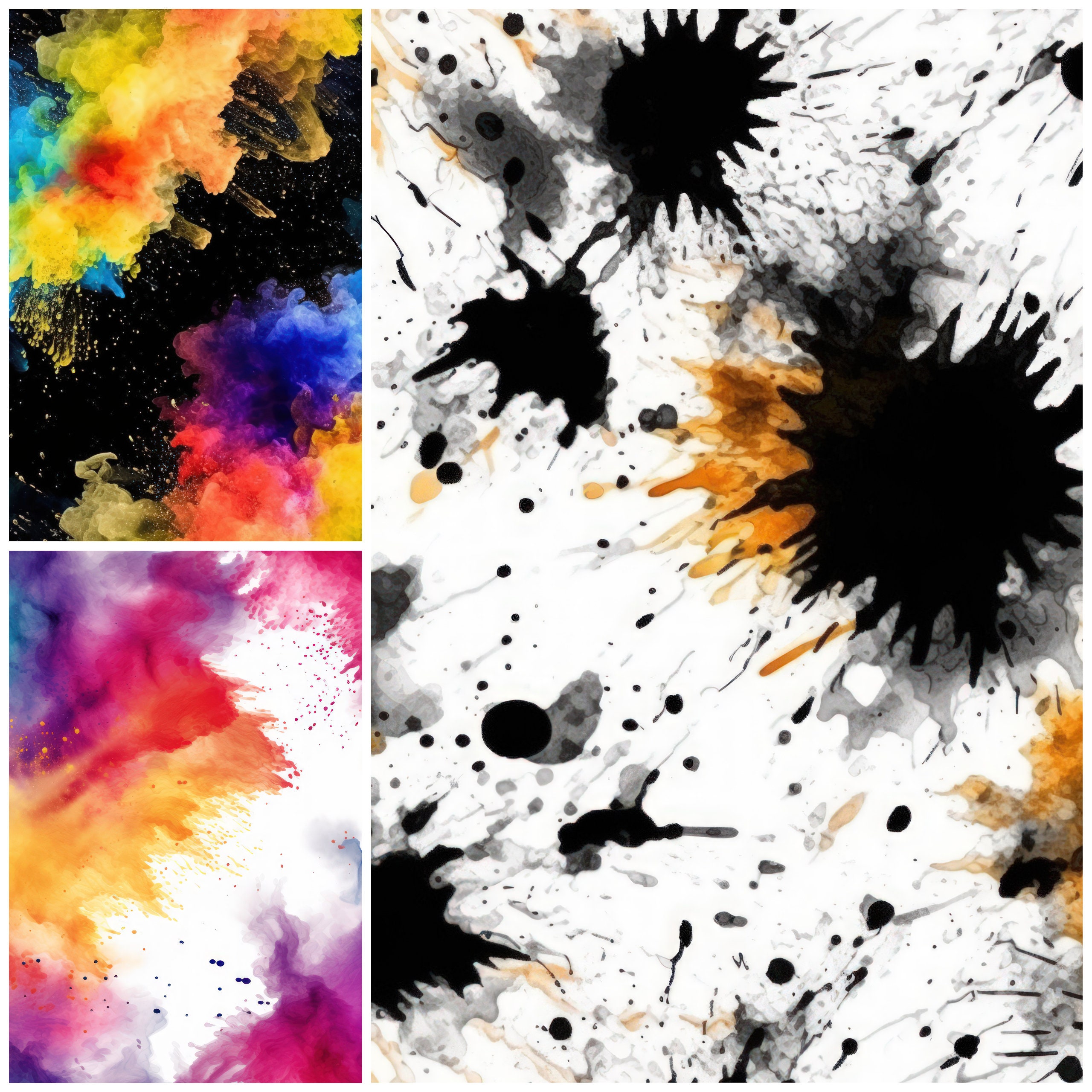 Exploding Paint Illustrations, 21 Patterns, Seamless - Etsy