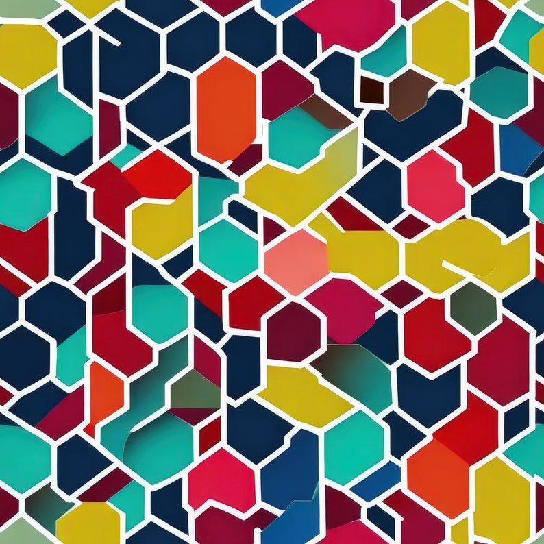 Abstract Shape Mashup - Digital Paper 20 Designs (seamless) Pack 1 - Etsy