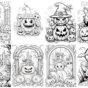 Halloween Kids Coloring Pages - 40 Designs - Etsy