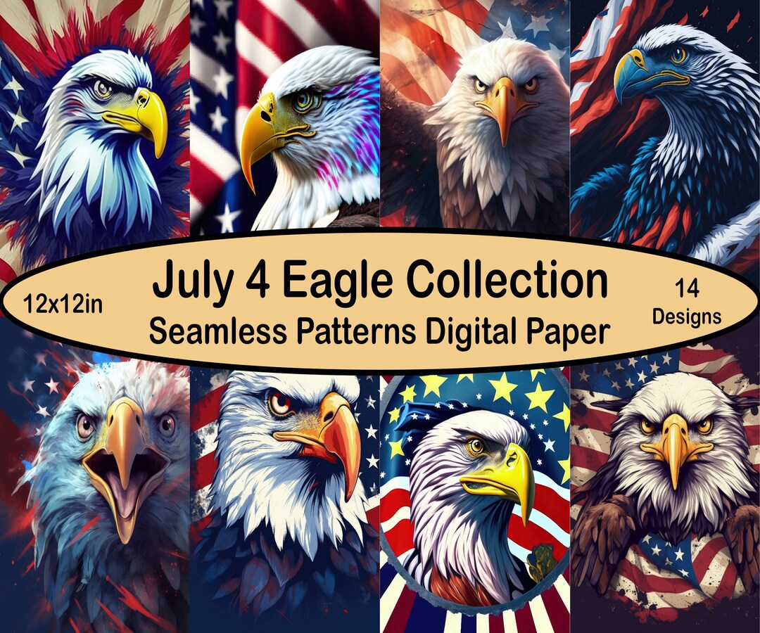 July 4th Independence Day US Flag and Eagle Illustrations, 14 Images - Etsy