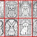 Stained Glass Coloring Pages Animal Theme 30 Designs Pack2 - Etsy