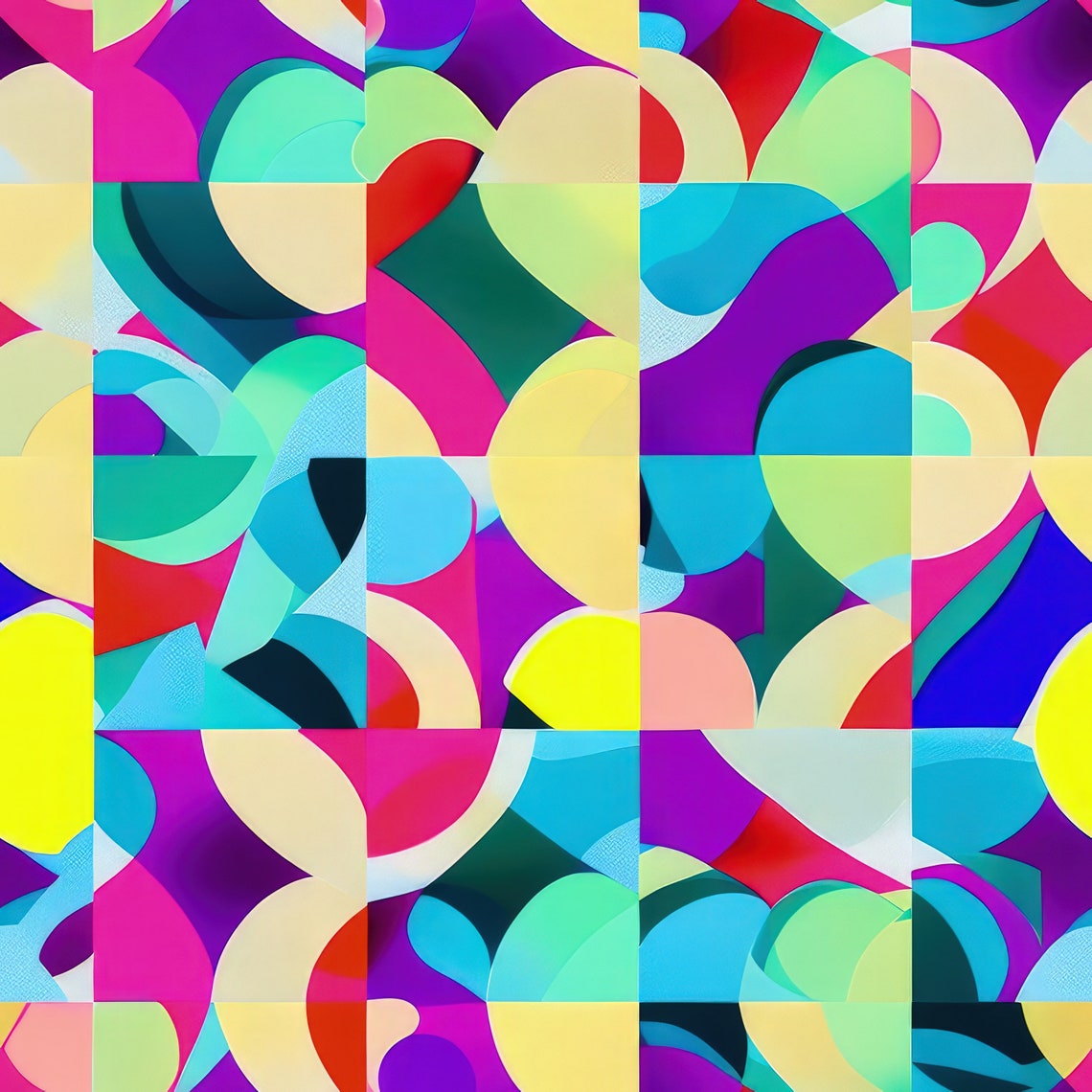 Abstract Shape Mashup Digital Paper 20 Designs seamless Pack 4 - Etsy