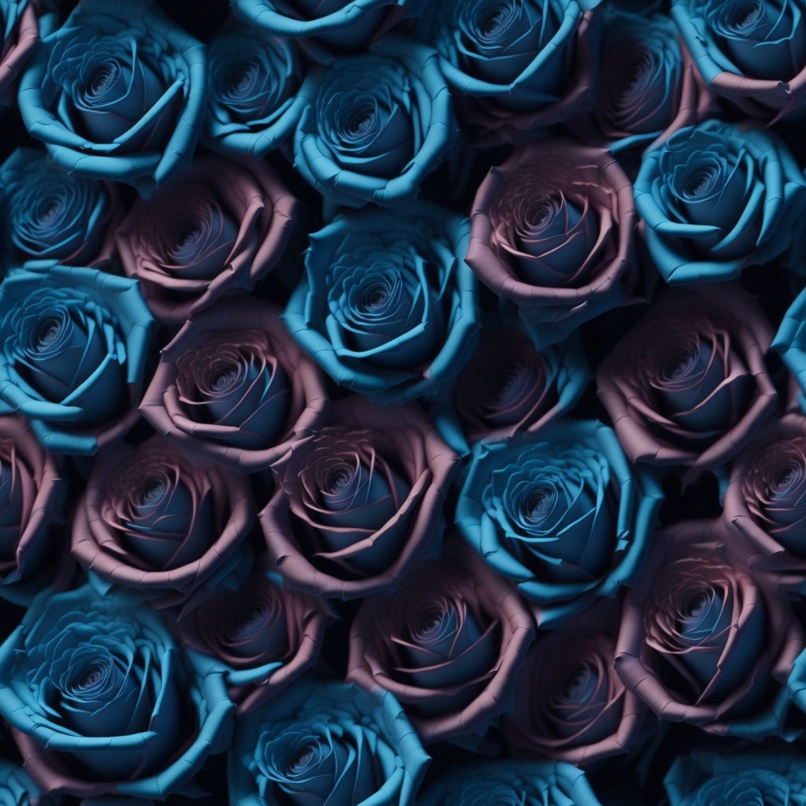 Abstract Blue Roses 11 Patterns Digital Paper seamless - Etsy