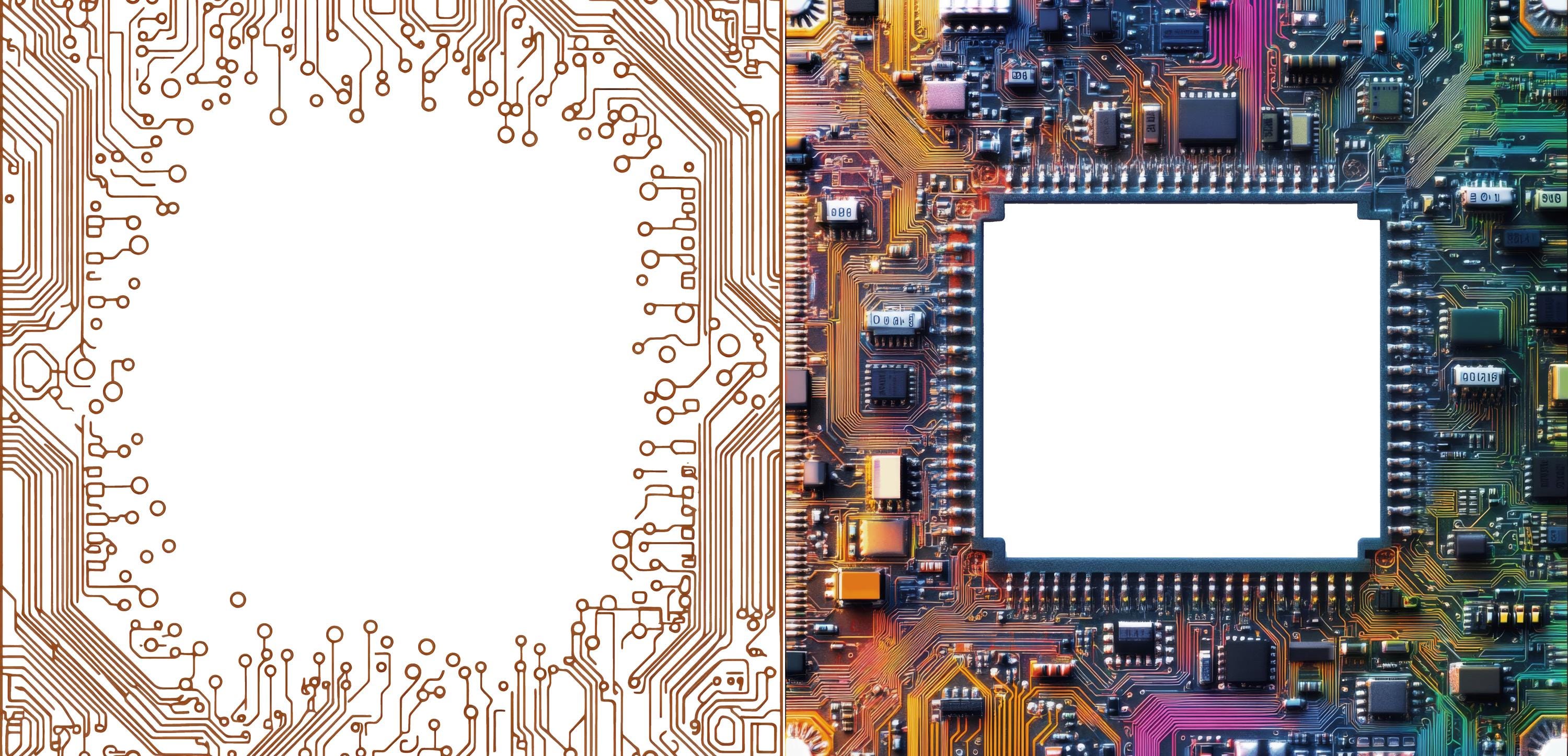 Circuit Board Inspired Theme Border Frames, 15 Designs, Transparent - Etsy