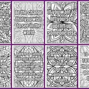 Famous Inspirational Quotes Coloring Pages - Etsy