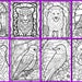 Stained Glass Coloring Pages Animal Theme 30 Designs Pack1 - Etsy