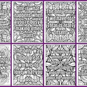 Famous Inspirational Quotes Coloring Pages - Etsy