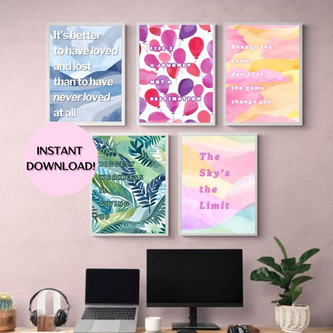 Inspirational Aesthetic Quotes, Motivational Wellness Posters, Healthy ...