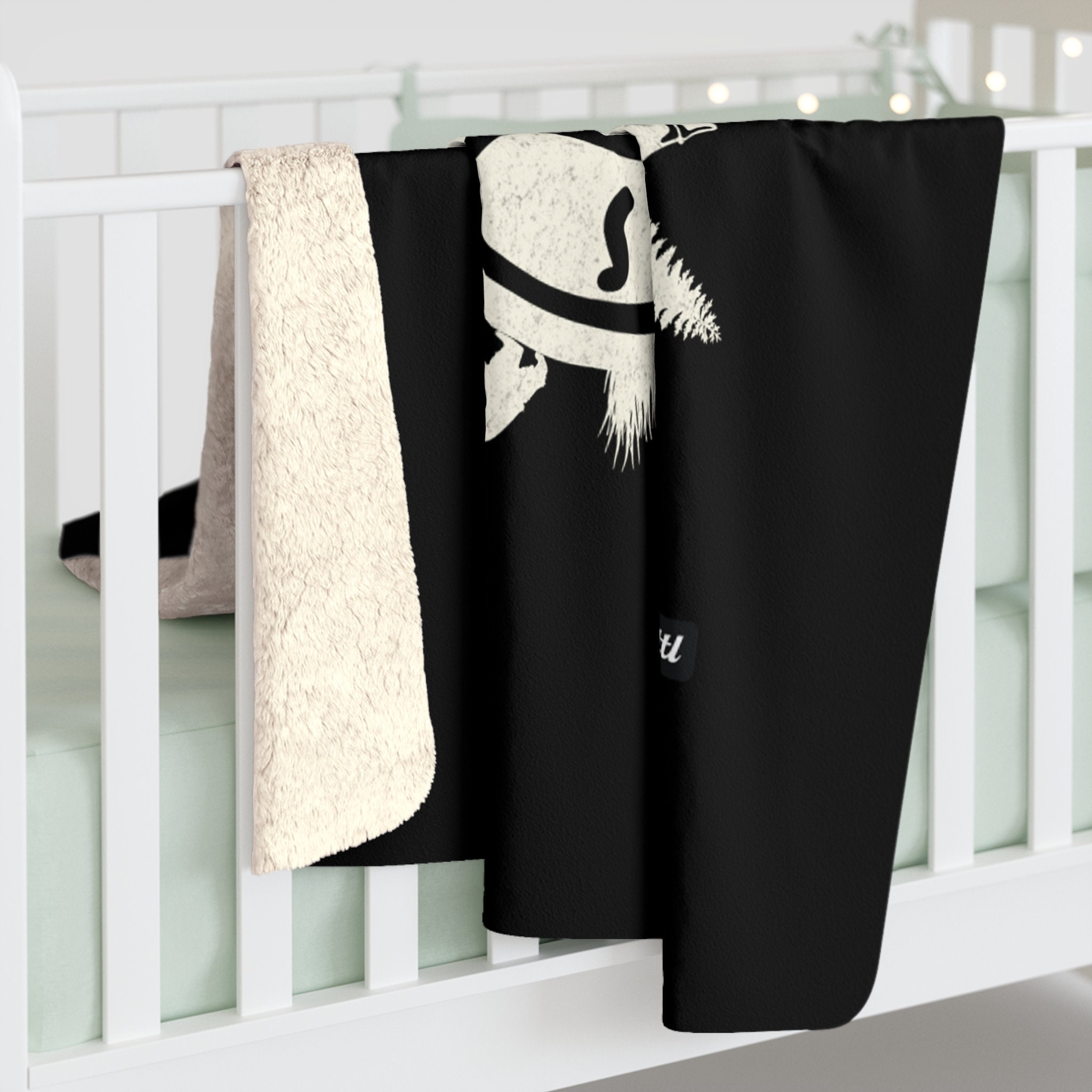 OUTDOOR COMPASS Camping Adventure Sherpa Fleece Blanket - Etsy