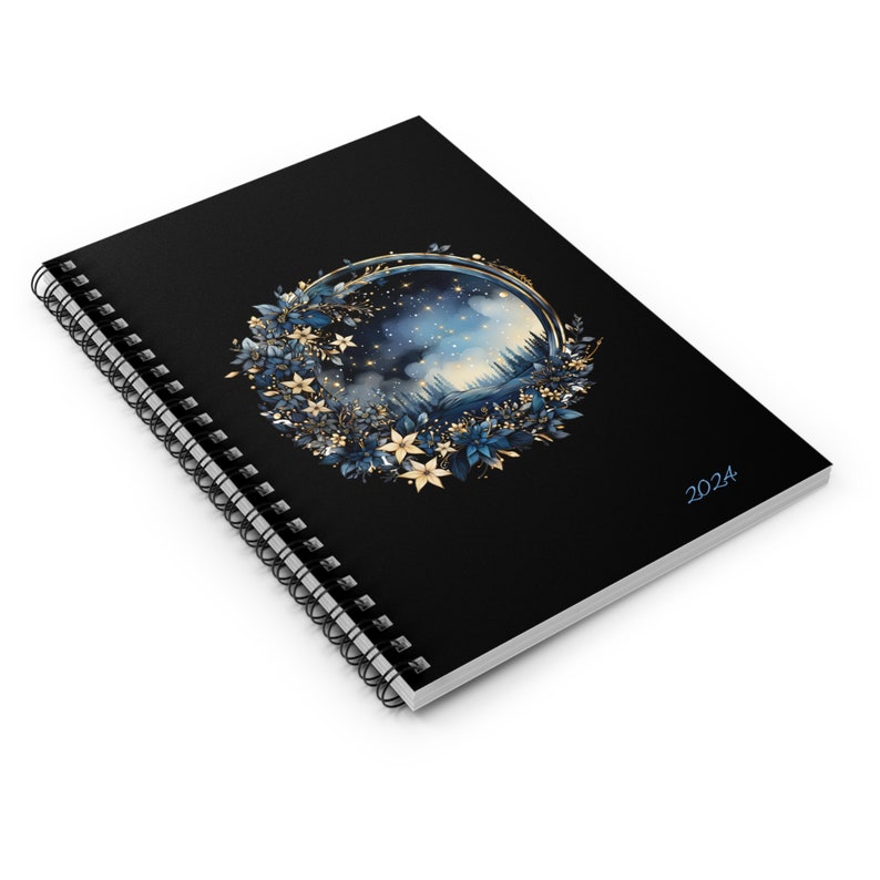 Blue Night Sky Spiral Hardcover Notebook - Ruled Line - Etsy
