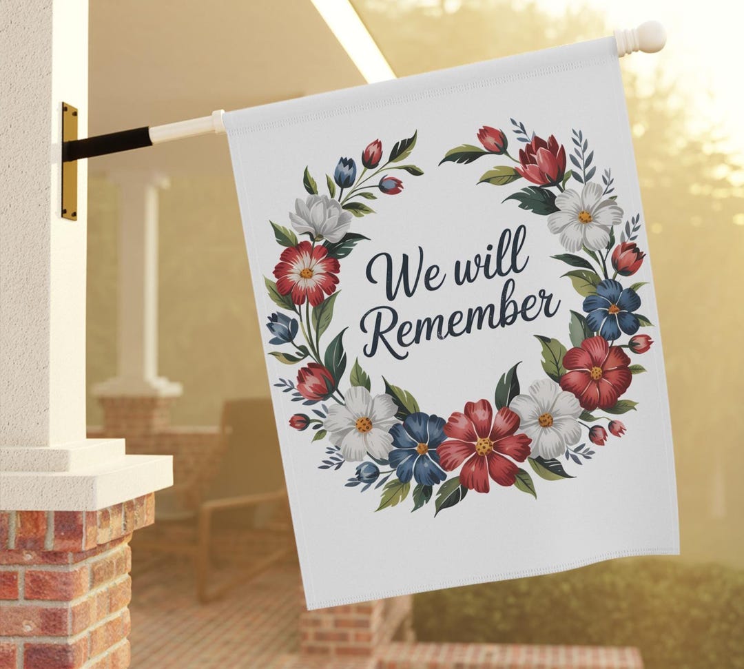 We Will REMEMBER Memorial Day Banner - Remembrance Decor, Memorial Day ...