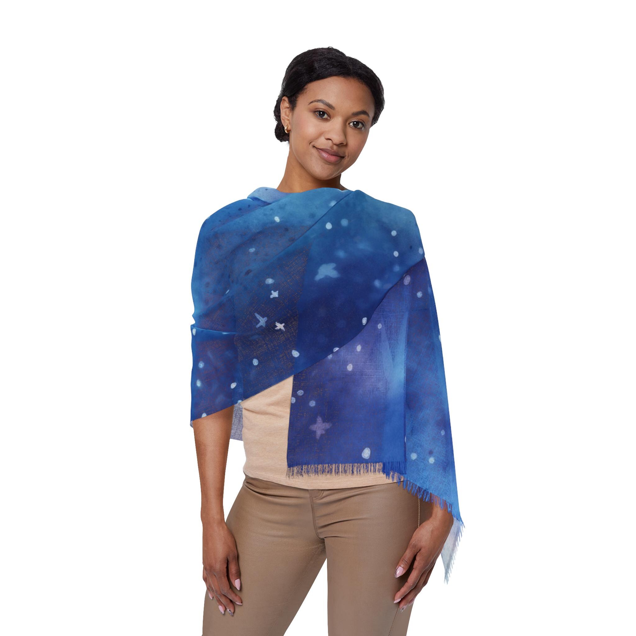 Galaxy Print Light Scarf, Ethereal Space Scarf for All Seasons, Boho ...