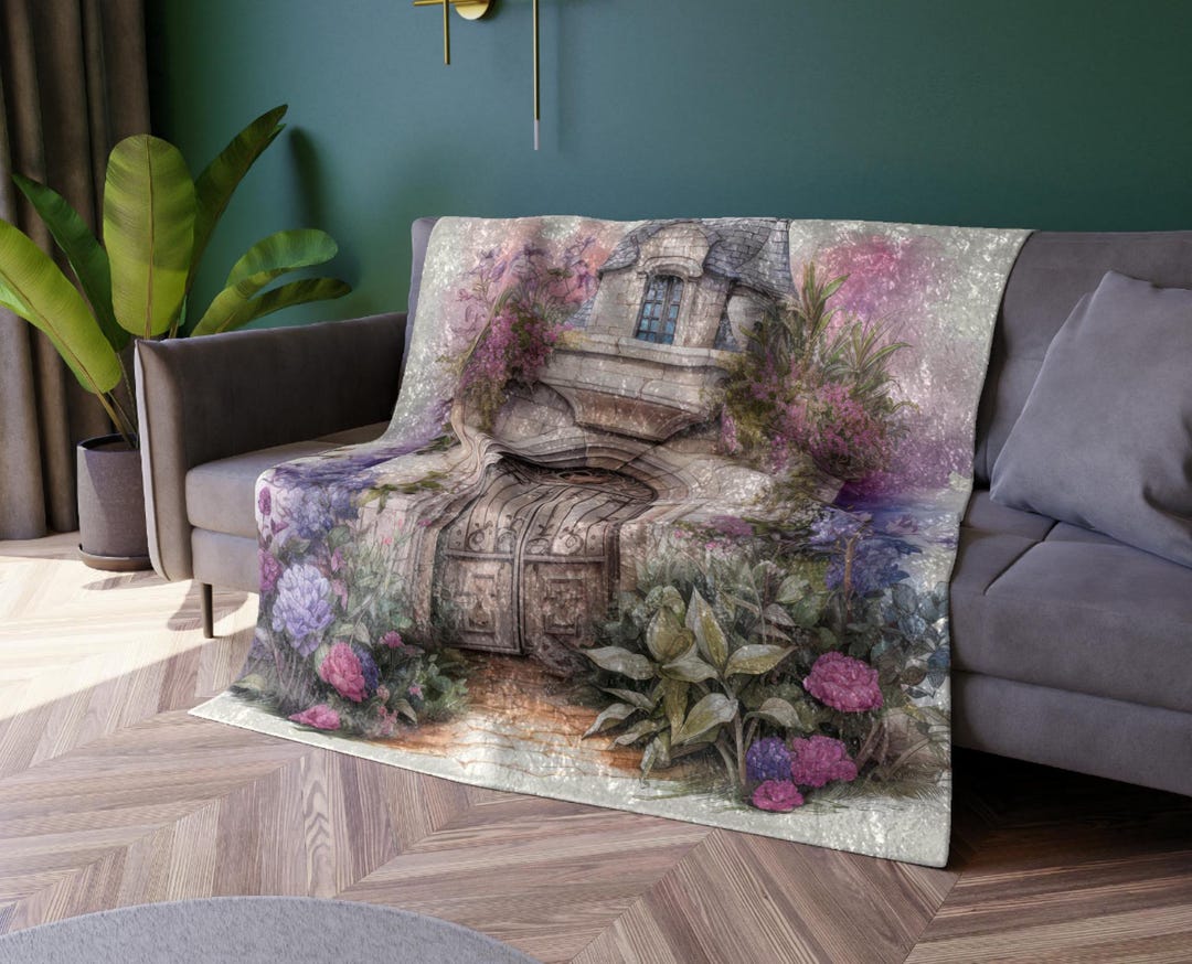 Fantasy Castle Crushed Velvet Blanket 50x60 Inches, Renaissance Look ...