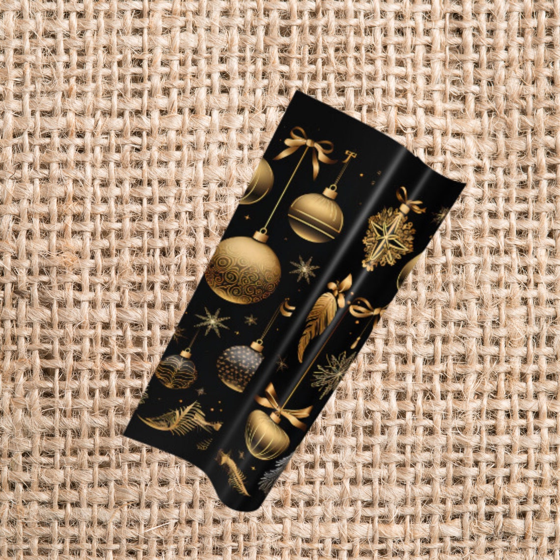 Gift Wrapping Paper, Metallic Gold and Black Ornament Wrapping Paper ...