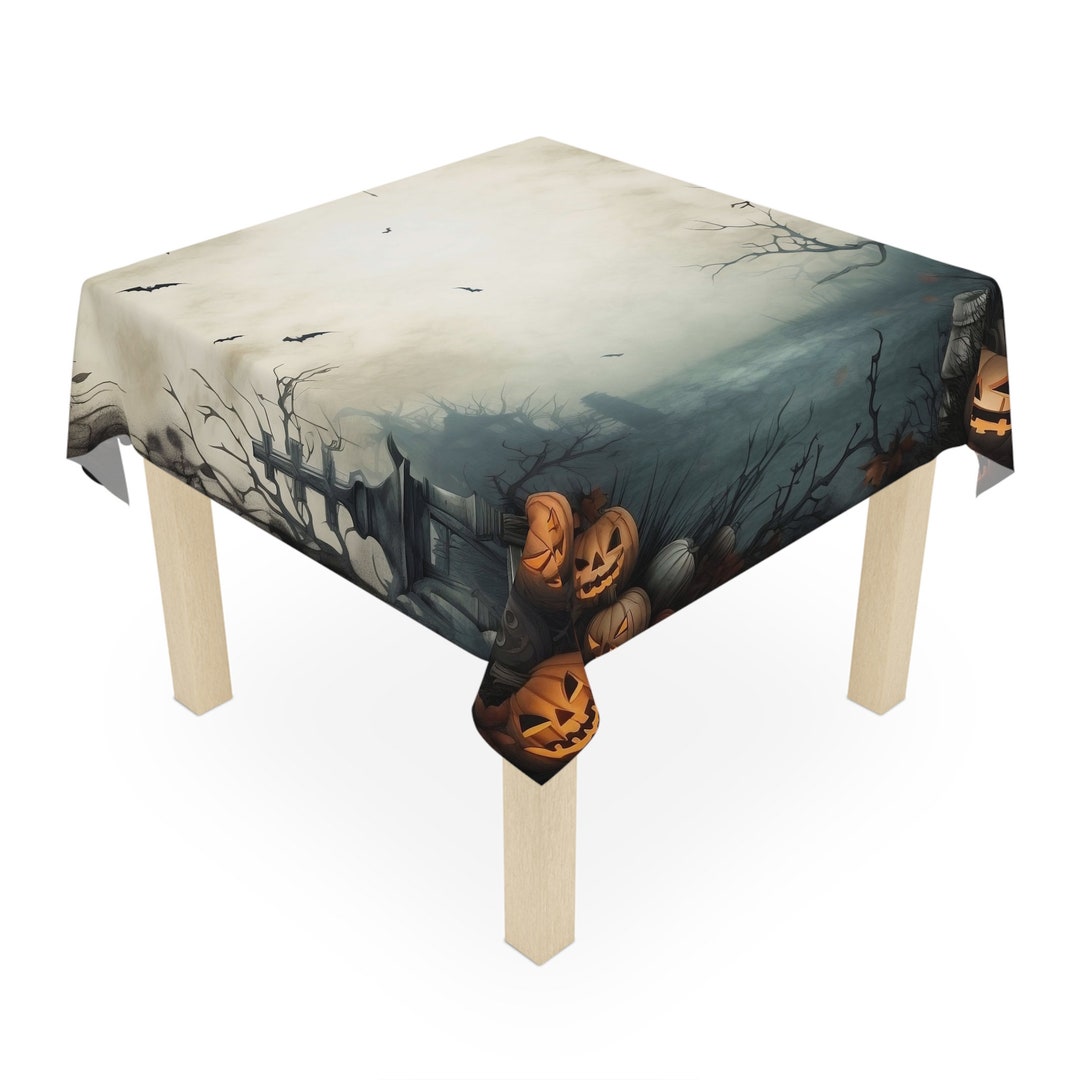 Spooky Halloween Haunted House Tablecloth 55.1x55.1 - Etsy