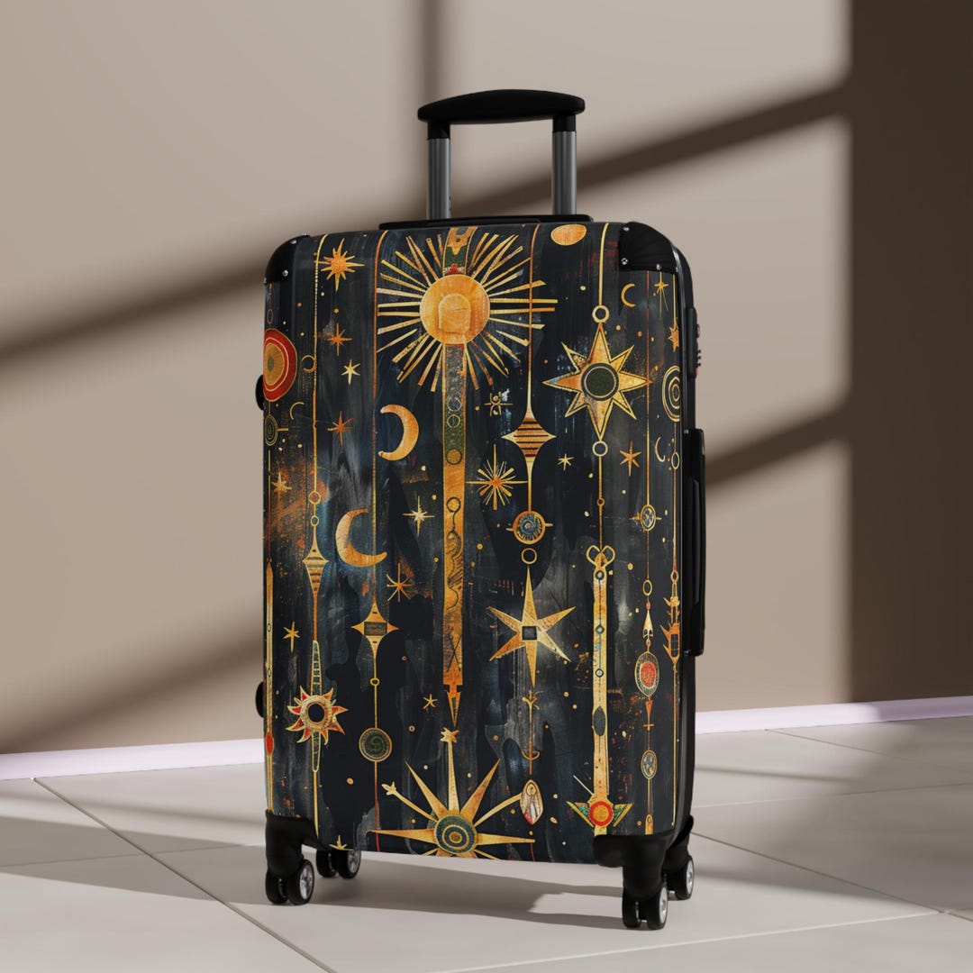 Suitcase, Celestial Design Luggage - Travel Bag, Starry Night Suitcase ...