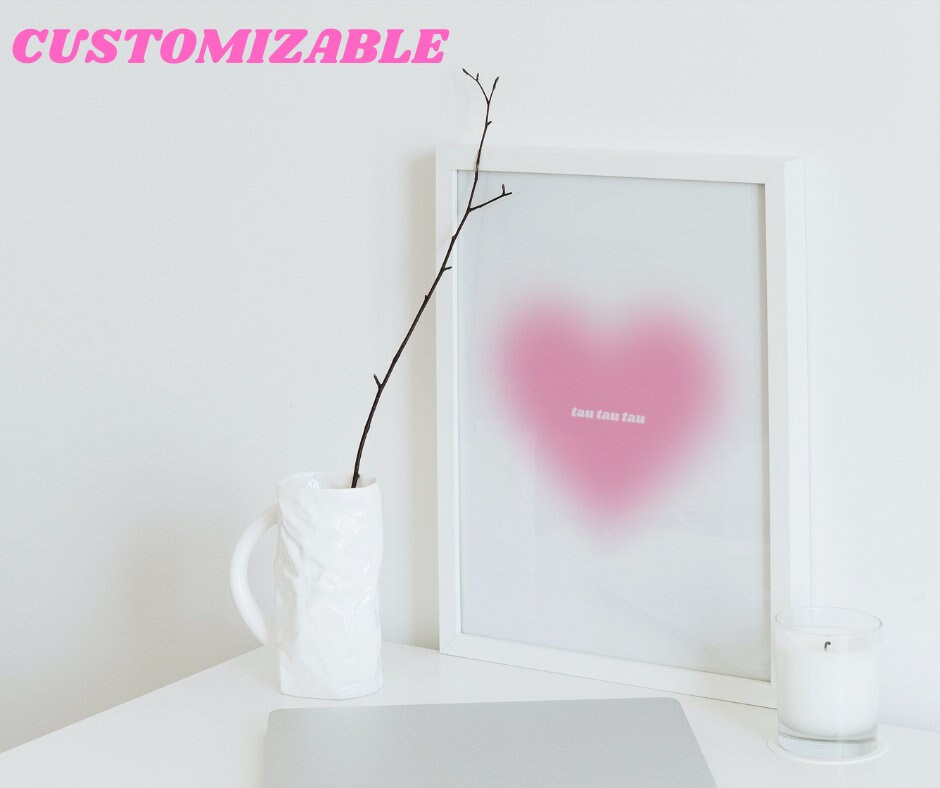 CUSTOM College Sorority Heart Aura Print, Big Little Gifts, Sorority ...