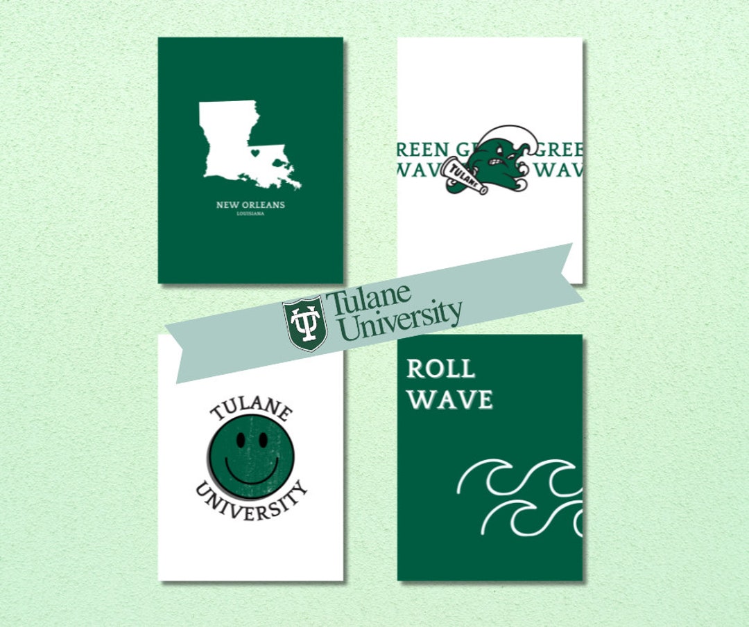 Tulane Universität 4er-Set College Wall Art Prints College - Etsy.de