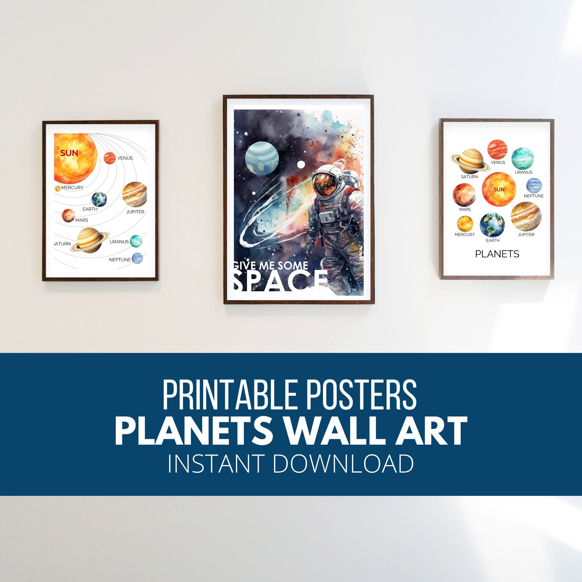 Printable Planet Posters BUNDLE PDF DIGITAL Planets Science Education ...