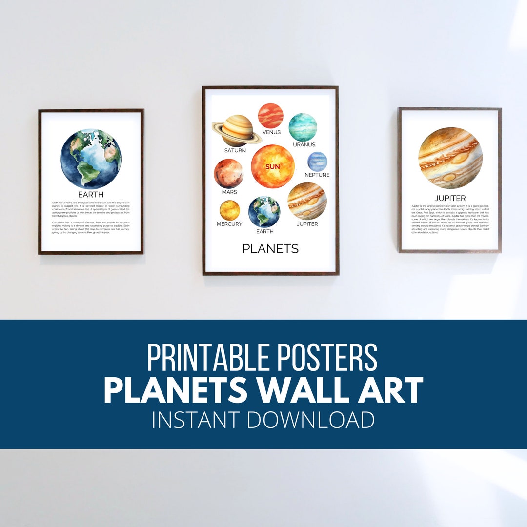 Printable Planet Posters BUNDLE | PDF | DIGITAL | Planets | Science ...