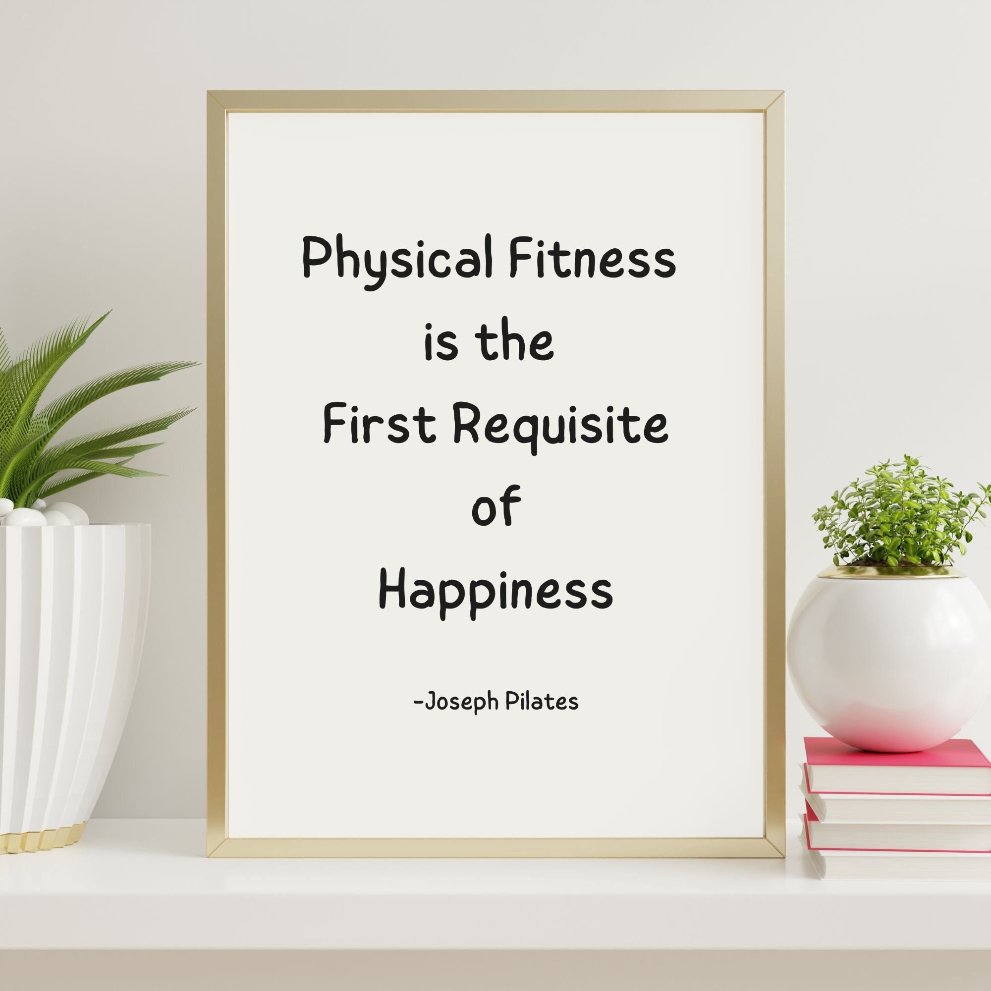 Joseph Pilates Quote Poster, Pilates Studio Wall Art, Gym Decor ...
