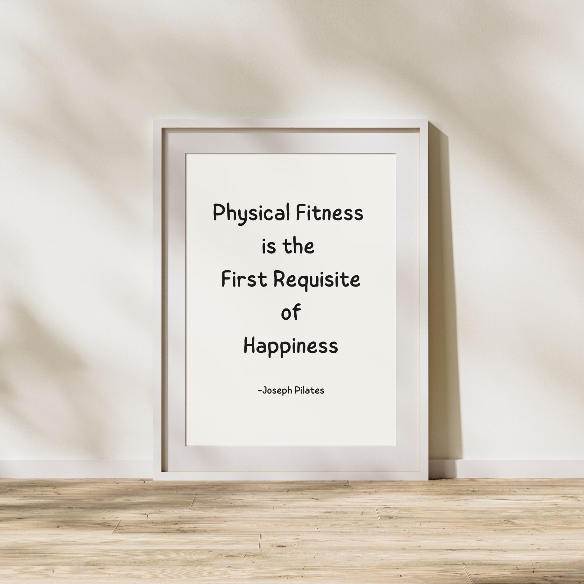 Joseph Pilates Quote Poster, Pilates Studio Wall Art, Gym Decor ...