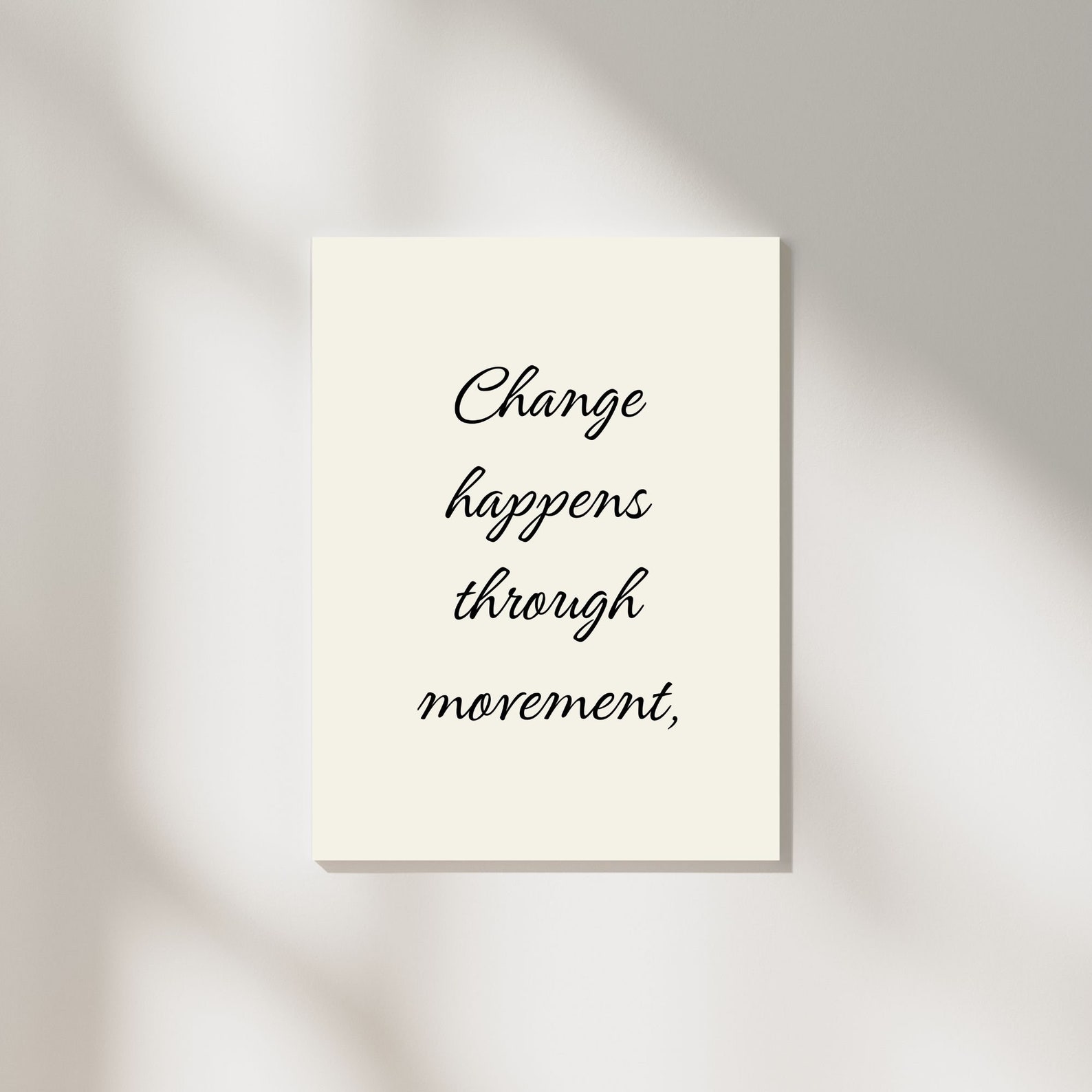 Joseph Pilates Quote, Pilates Studio Decor, Change Happens Through ...