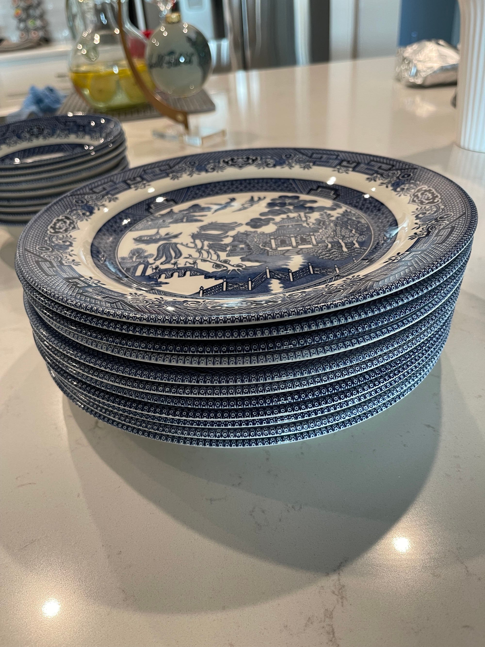 Churchill Blue Willow China Plate 10 - Etsy