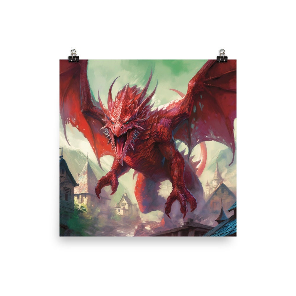 Mighty Fury: Red Dragon Rampage Artwork - Etsy