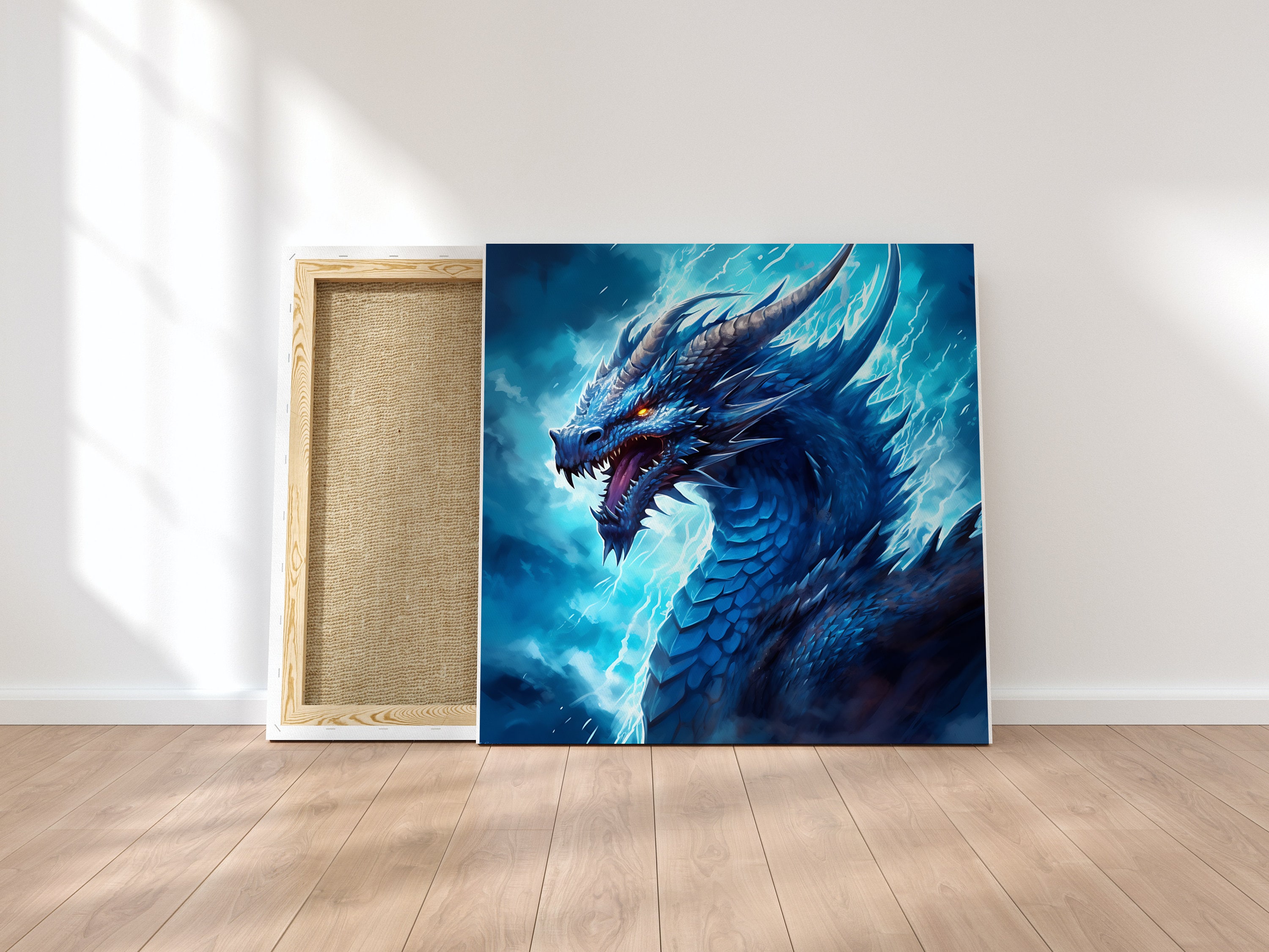 Blue Dragon Package Digital Download Fantasy Wall Art Print Dragon ...