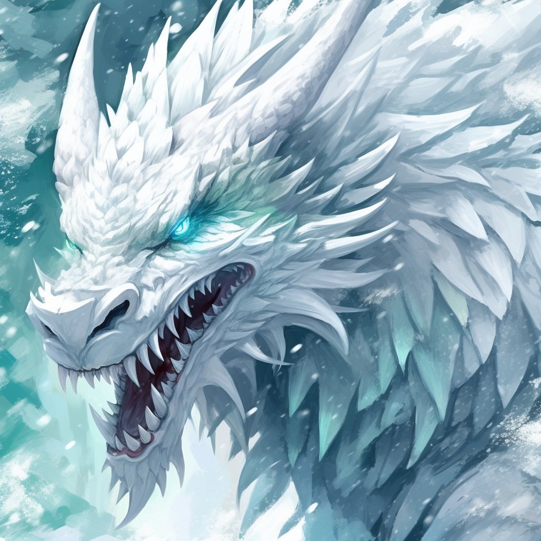 White Dragon Package Digital Download Fantasy Wall Art Print | Dragon ...