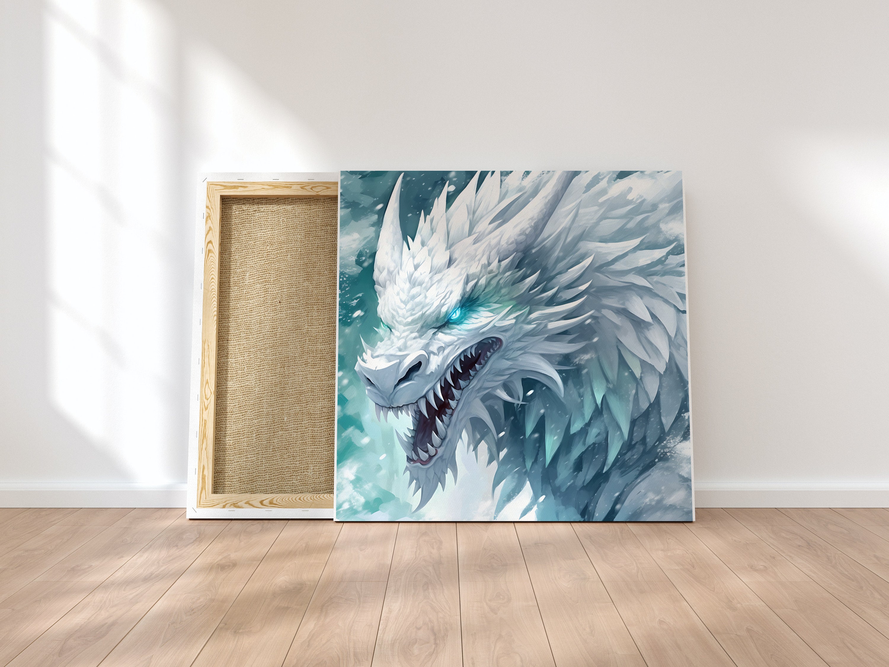 White Dragon Package Digital Download Fantasy Wall Art Print | Dragon ...
