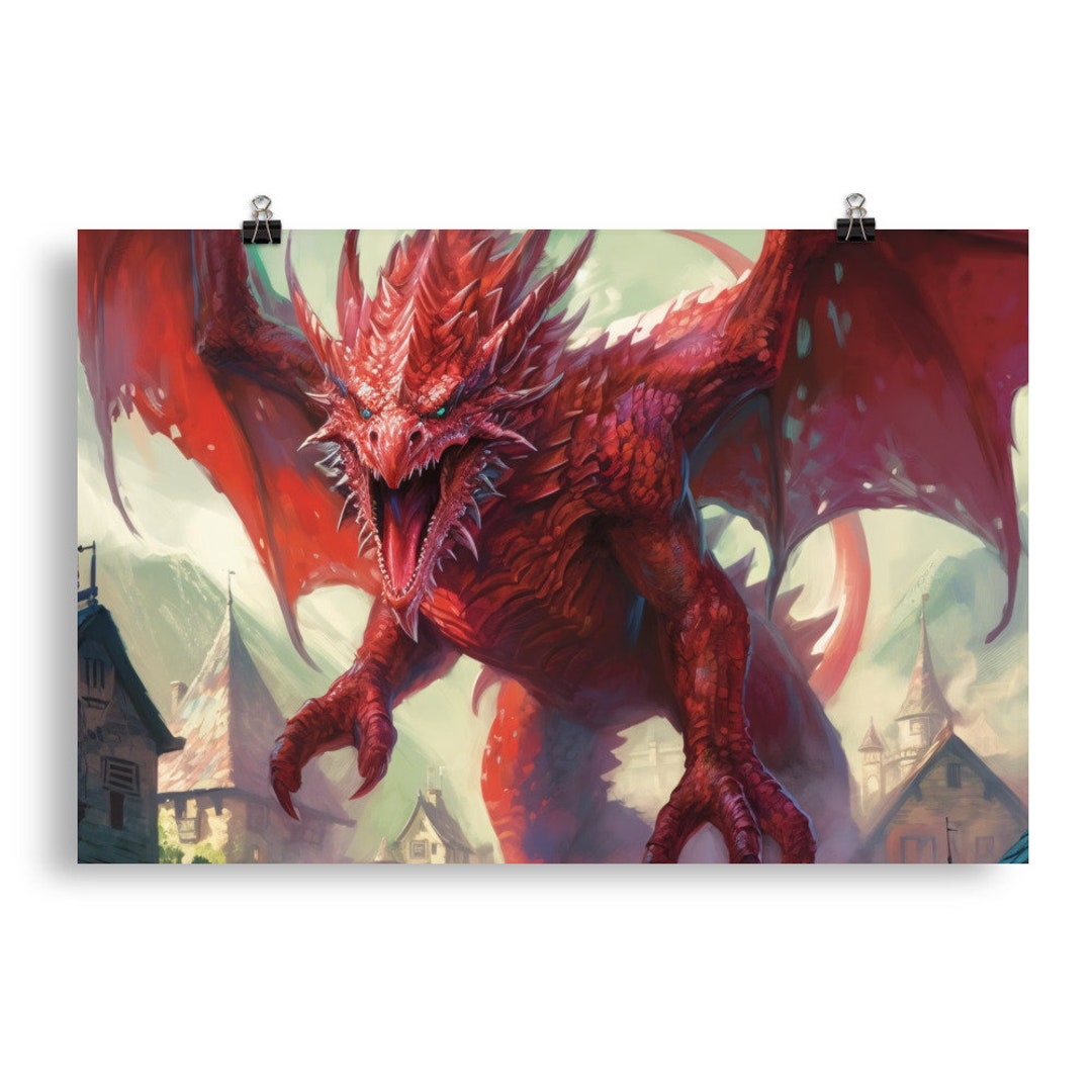 Mighty Fury: Red Dragon Rampage Artwork - Etsy