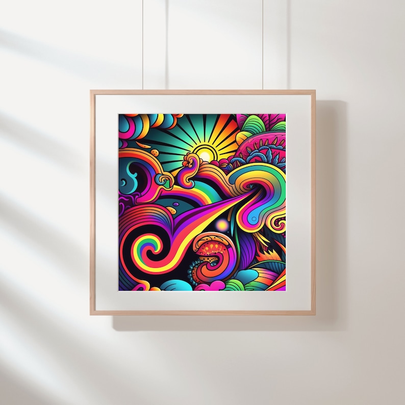 Psychedelic Sunrise - Etsy