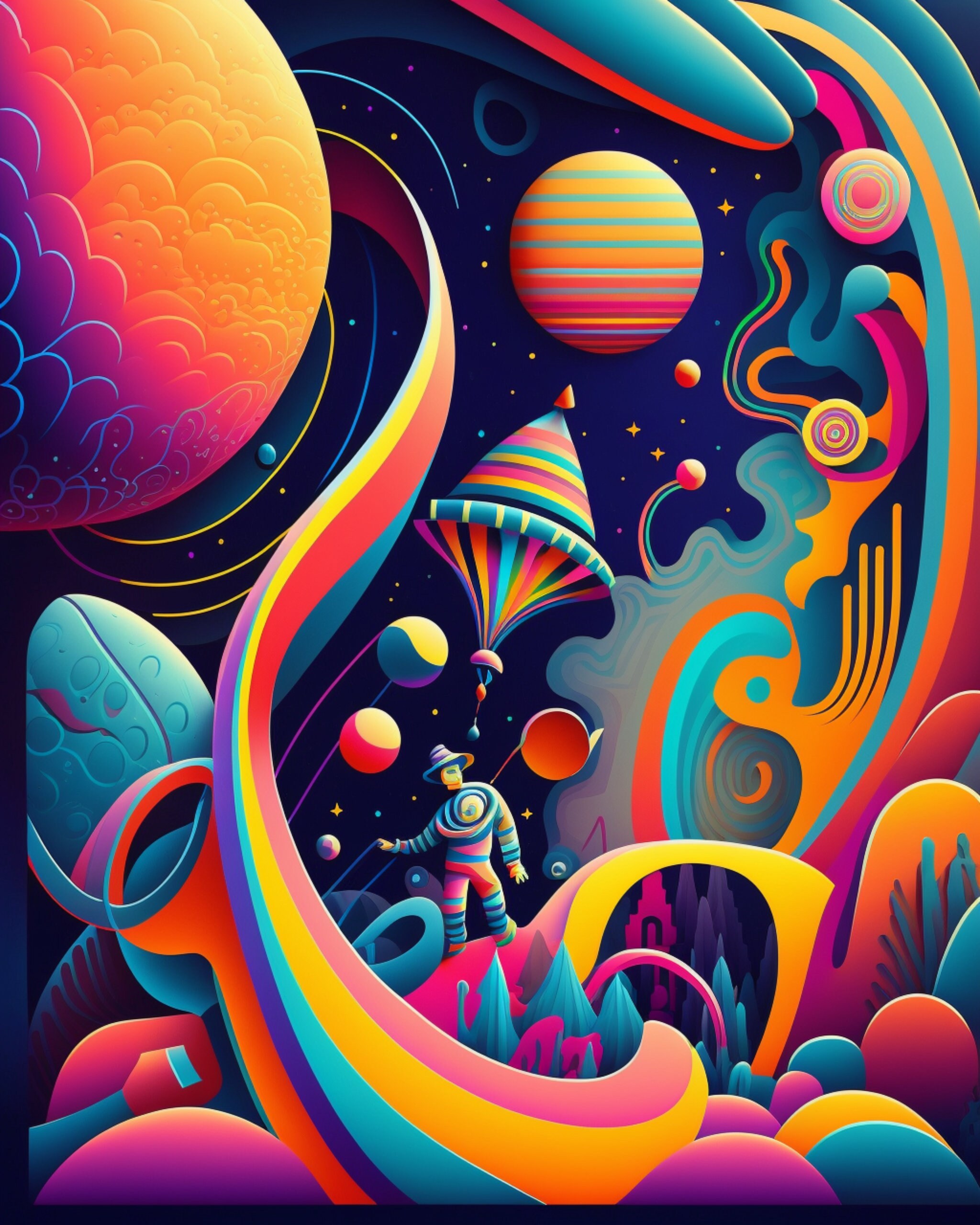 Psychedelic Space Pastel - Etsy