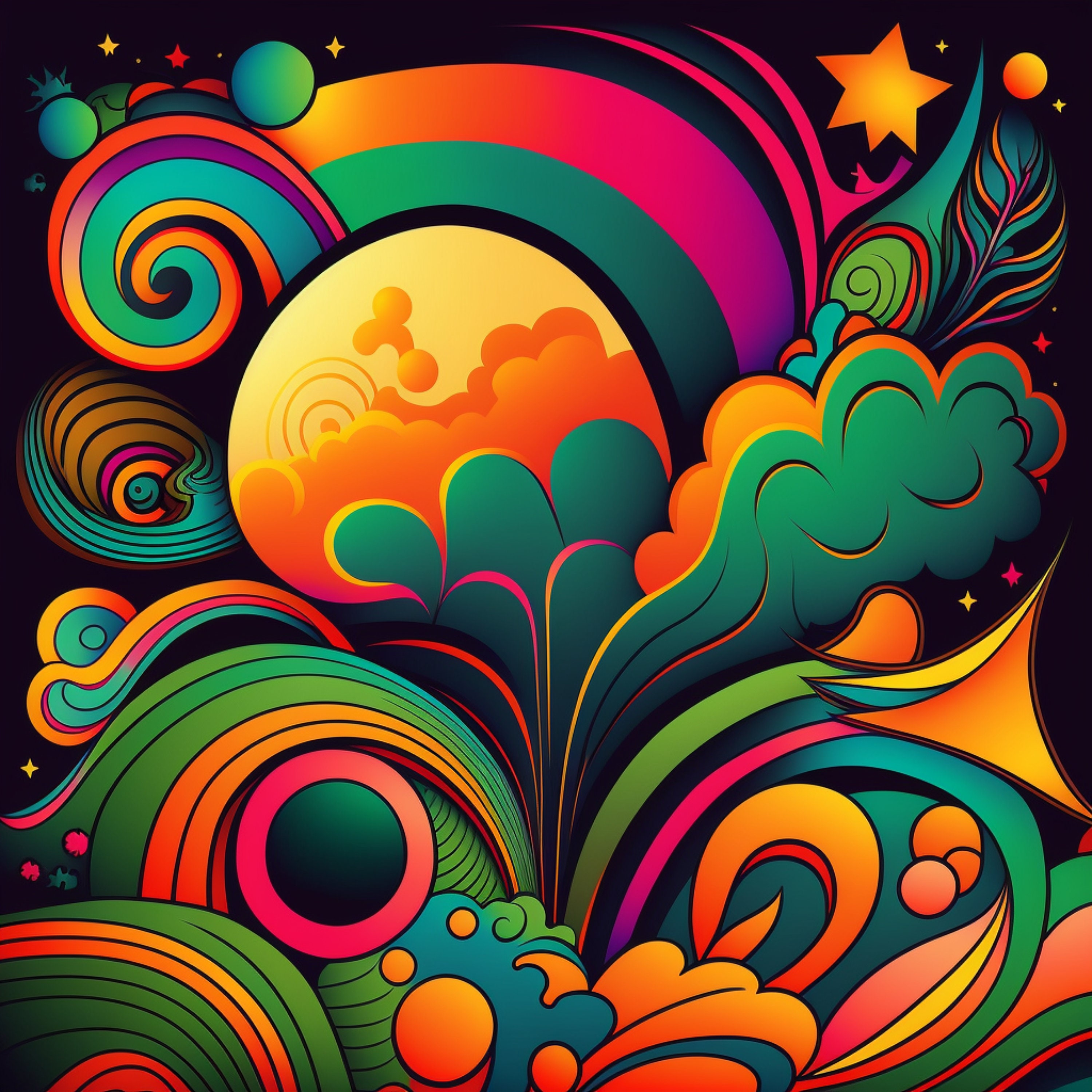 Psychedelic Sky - Etsy