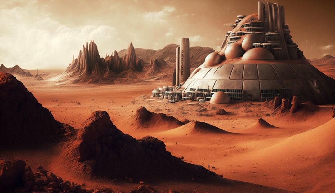 Mars City Dug Into Mountain - Etsy