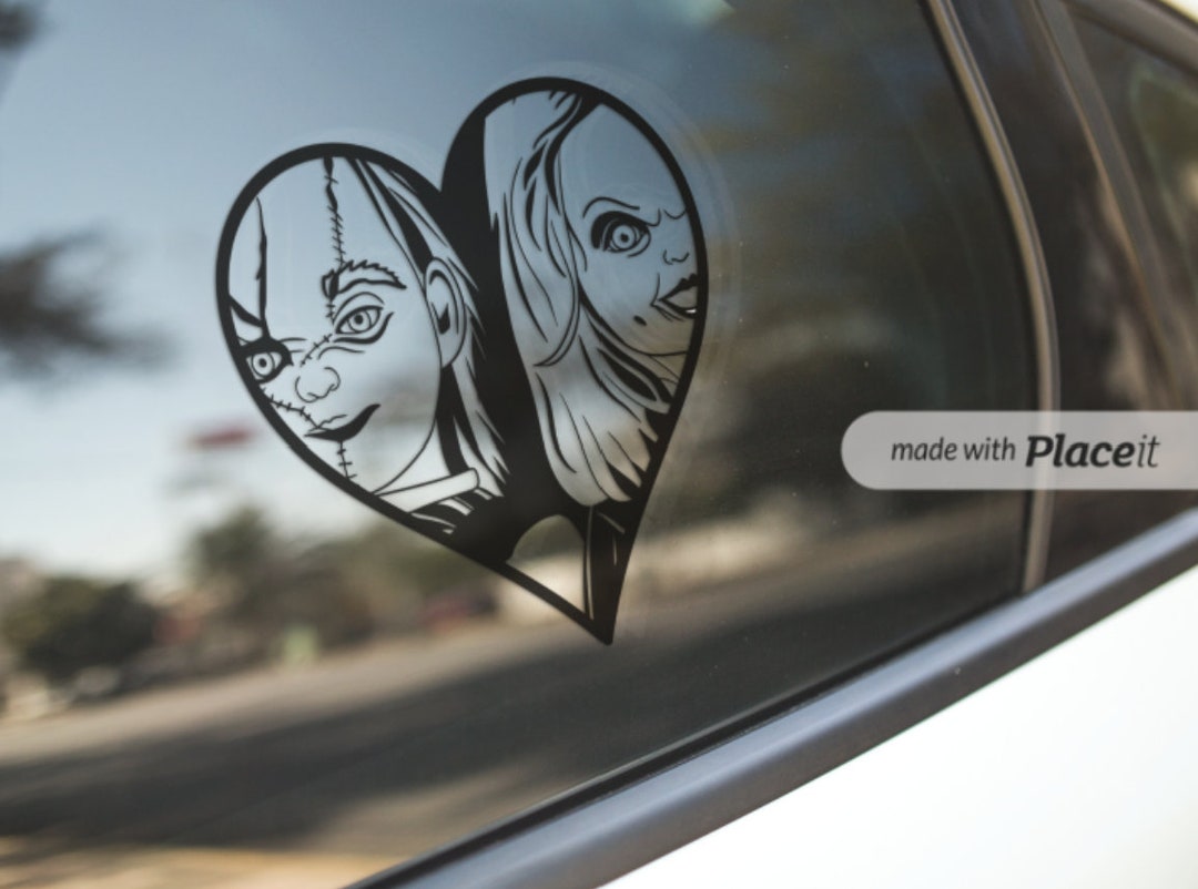 Chucky and Tiffany Heart Decal - Etsy