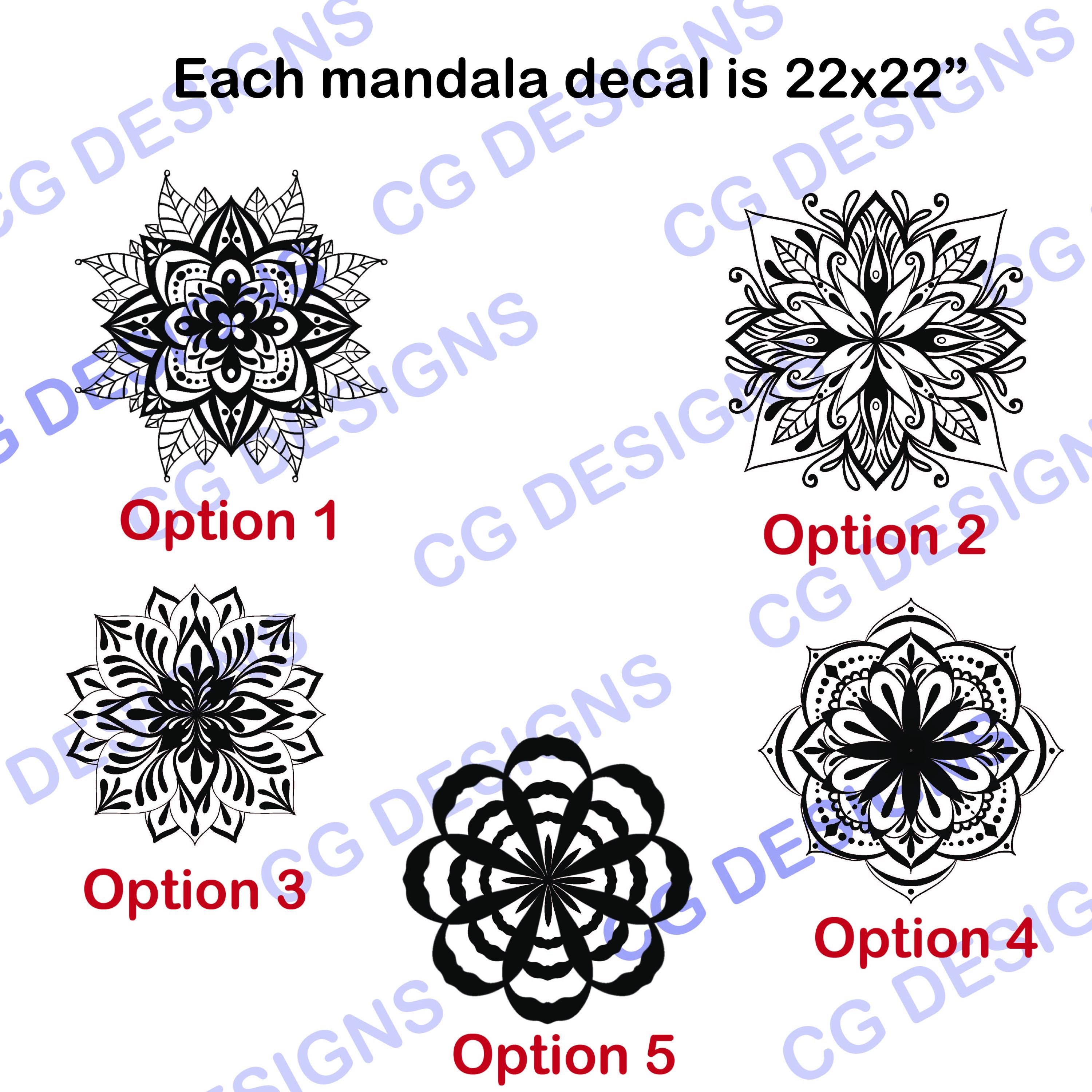 24" Mandala Car Tattoo Vinyl Sticker - Etsy