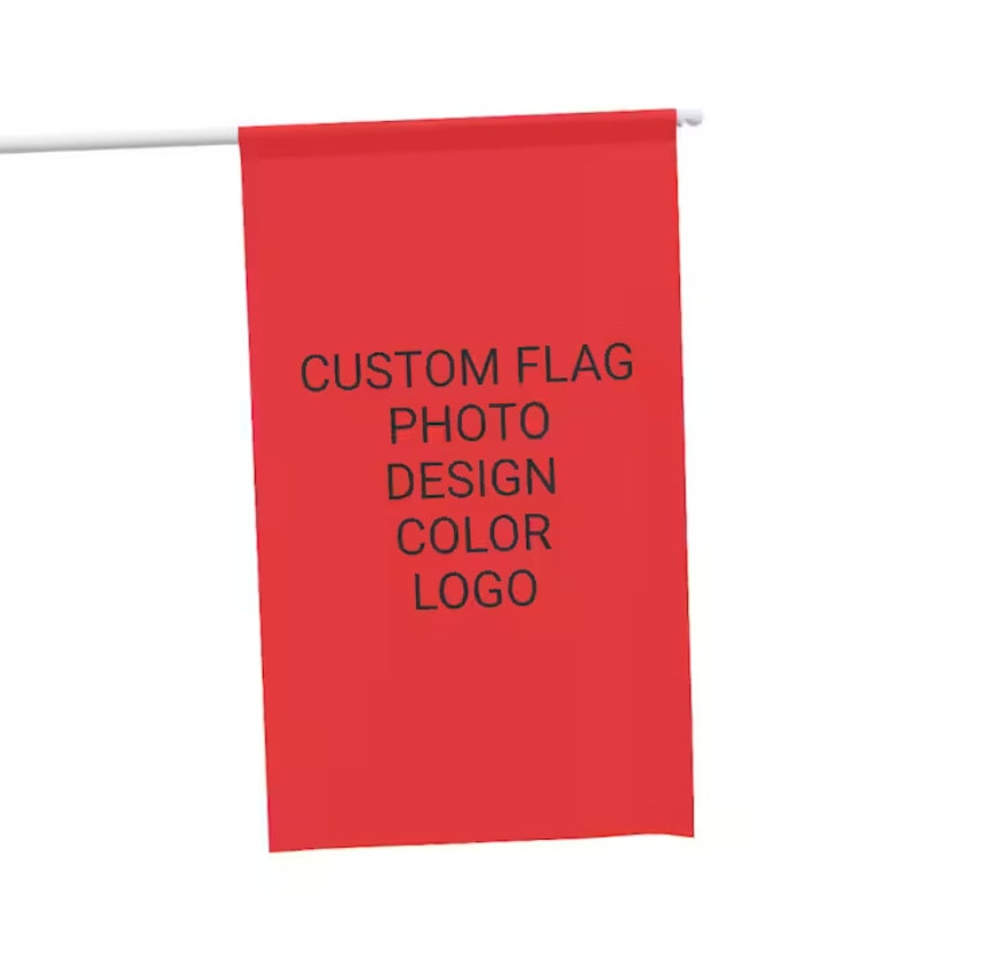 Custom One-sided Flag Photo Design Text Personalized House Banner ...