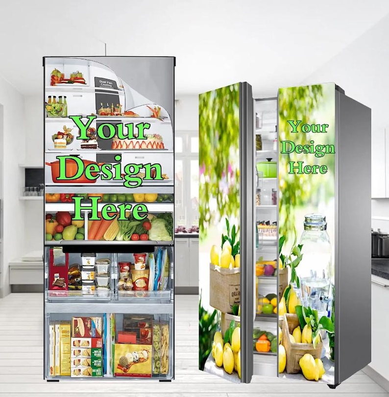 Personalized PVC Fridge Sticker | Custom Refrigerator Sticker | Full ...