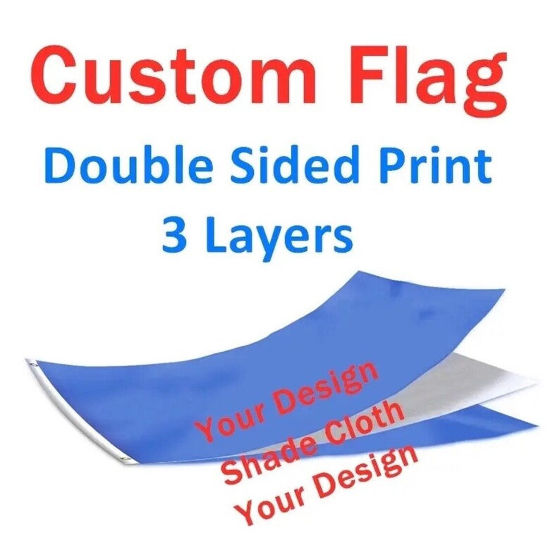 Custom Double-sided Flag Photo Design Text | Personalized House Banner ...