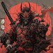 Apocalyptic Vision: Digital Samurai Character With Red and Black Armor ...