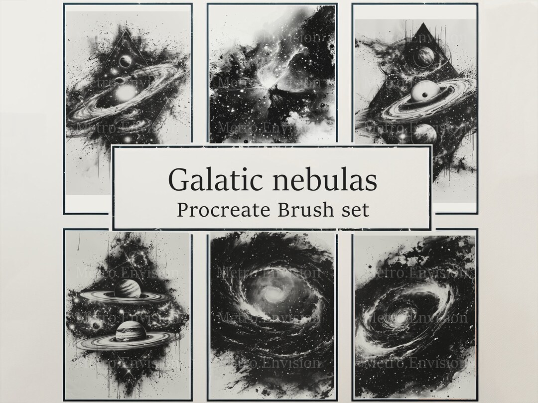 20+ Galactic Nebulas Digital Stamp Brushes | Wild Creative Tattoo Style ...