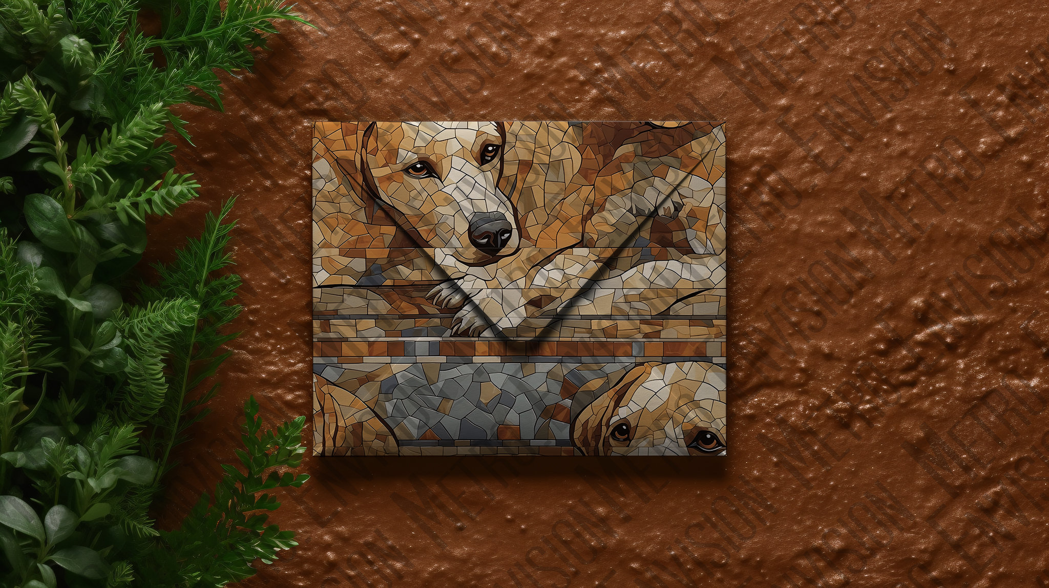Mosaic Dogs Art Print – Digital Paper Set (PDF) - Etsy