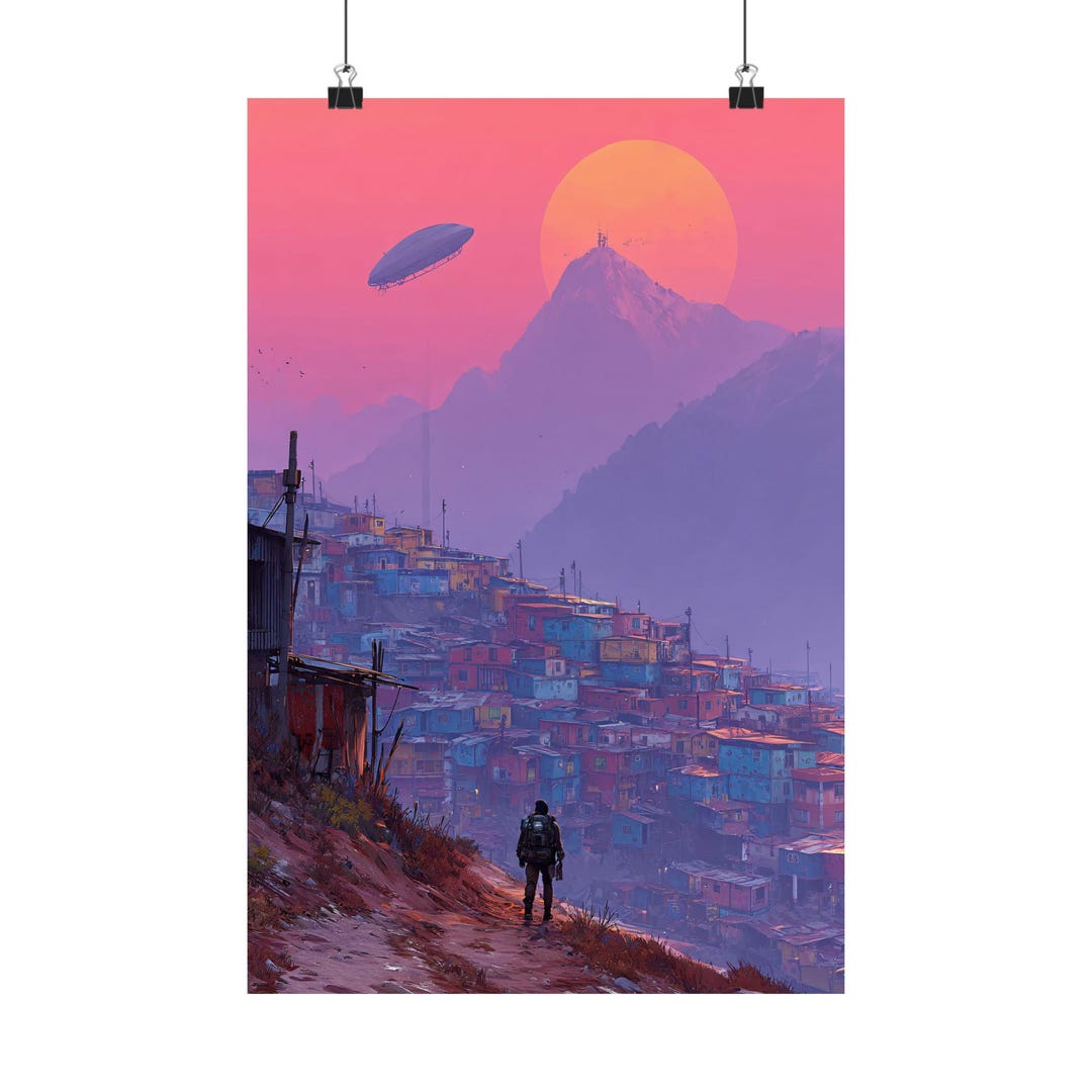Futuristic Lost Human Civilization Matte Poster | Vertical Wall Art ...