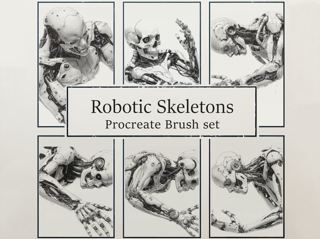 15+ Futuristic Robotic Skeletons | Tattoo Style | Black and White ...